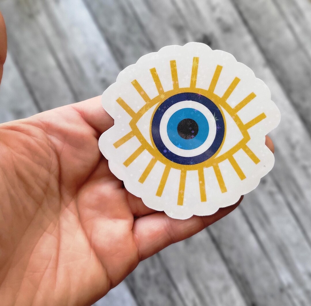 Evil Eye Holographic Sticker Protective Vinyl Decal Good Luck Charm - Etsy