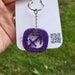 Sagittarius Horoscope Keychain Purple Glitter Resin Zodiac Sign ...