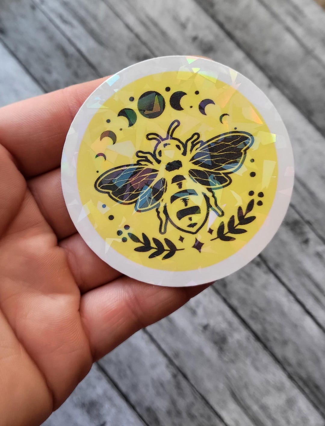 Pastel Celestial Bee Sticker Yellow Pastel Goth Sticker celestial Vinyl ...
