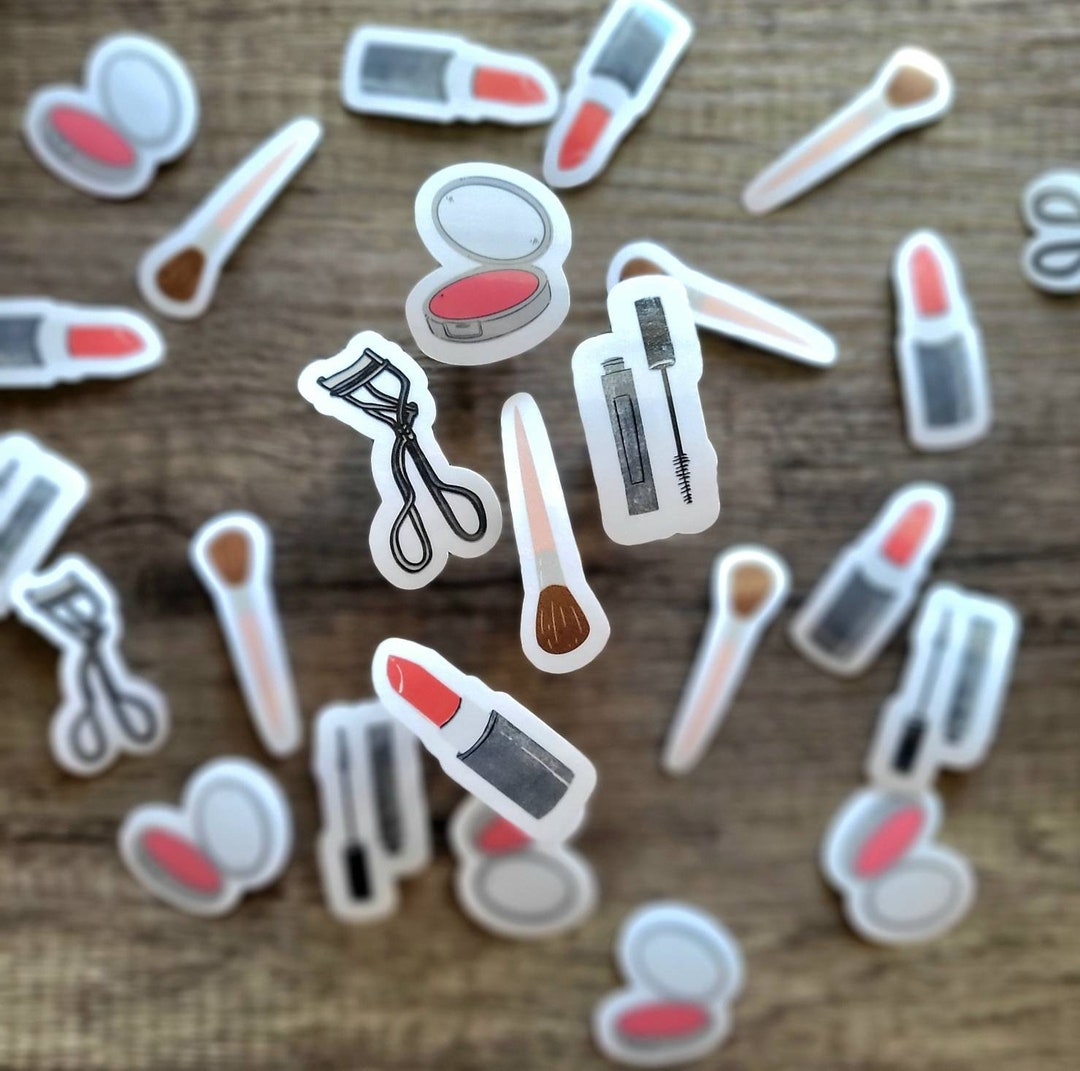 Mini Makeup, Beauty Sticker Pack | 5 Small Makeup Vinyl Stickers ...