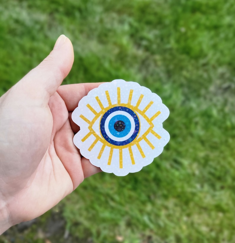 Evil Eye Holographic Sticker: Protective Die Cut - Choose at Checkout ...