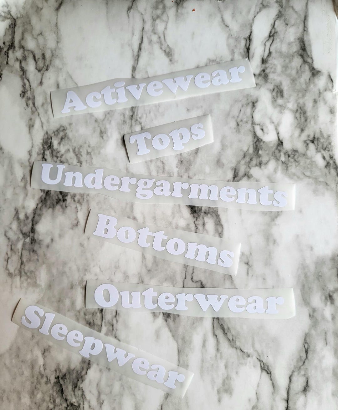 Clothes Organizing Labels – Vinyl Organization Decals for Closet ...