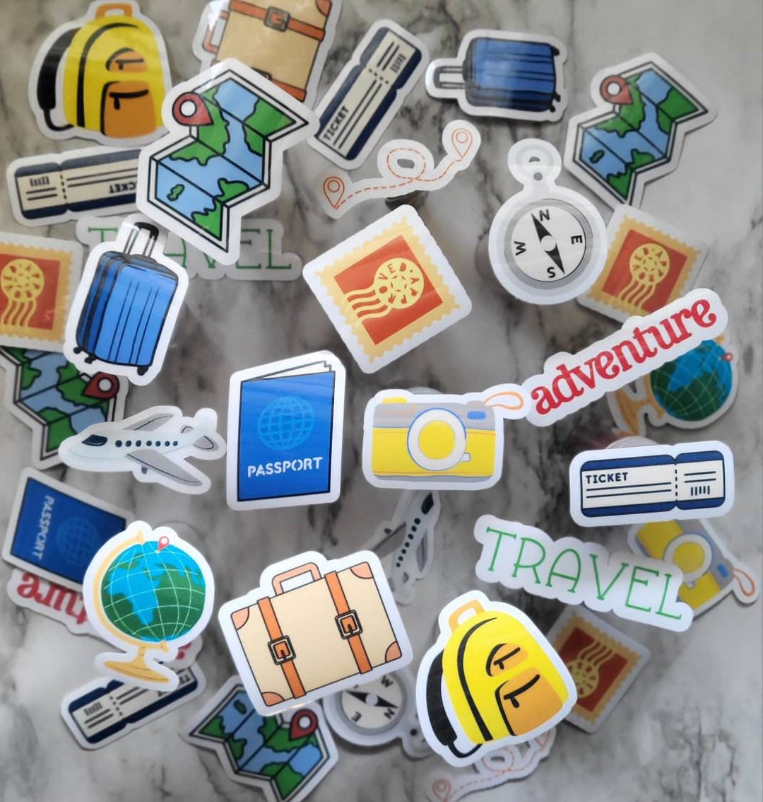 Small Travel Sticker Pack | Adventure, Travel Decals | 14 Small Travel ...