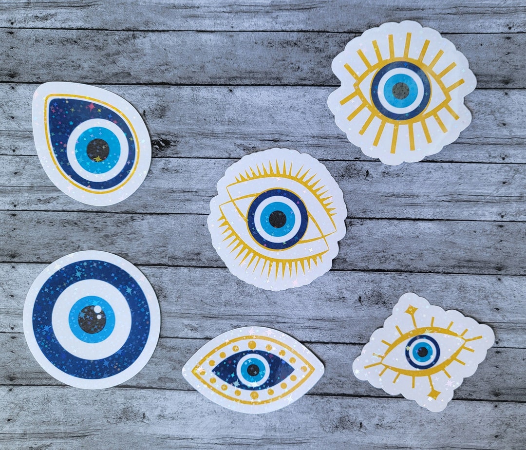 Evil Eye Holographic Vinyl Sticker | Protective Die Cut Vinyl Sticker ...