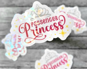 Passenger Princess Sticker Princess Sticker, Laptop Decal, Funny ...