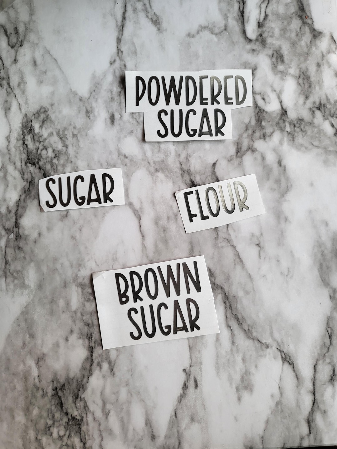 Baking Pantry Labels Set - Modern Vinyl Decals for Sugar, Flour ...