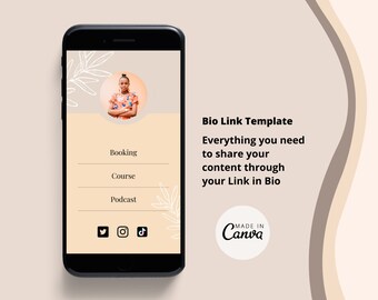 Bio Link Website Template Website Design Marketing Small | Etsy