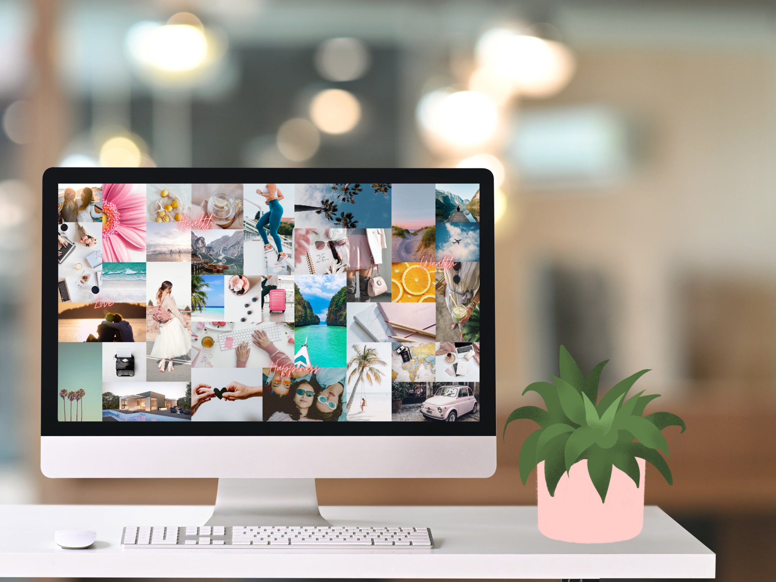 Vision Board Template | Vision Board Template Canva | Vision Board ...