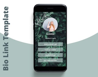 Bio Link Website Template Website Design Marketing Small | Etsy