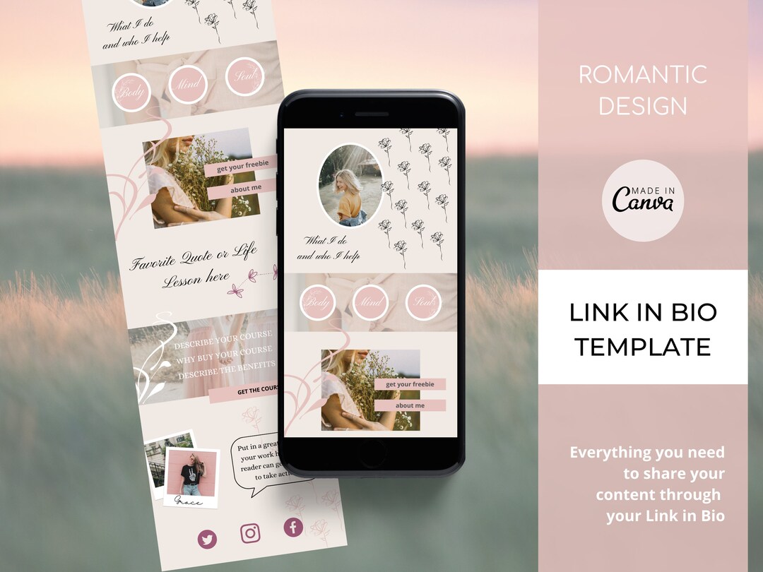 Bio Link Website Template Website Design Marketing Small Business ...