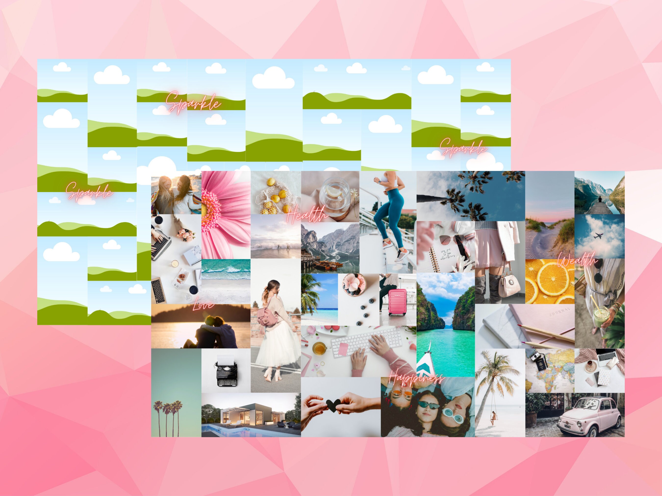 Vision Board Template | Vision Board Template Canva | Vision Board ...