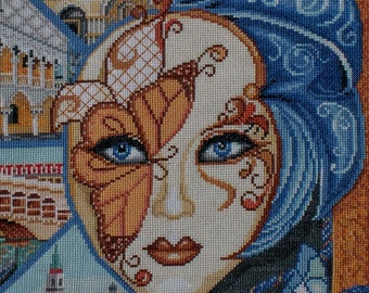 Venetian Mask Cross Stitch Pattern Pdf Format - Etsy