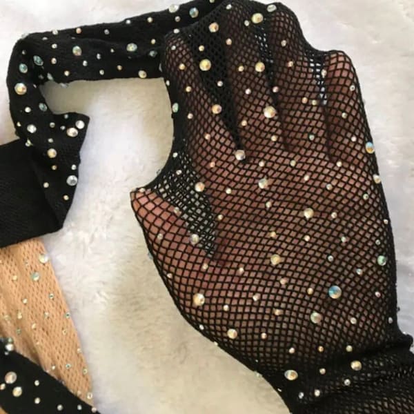 Rhinestone Fishnet - Etsy