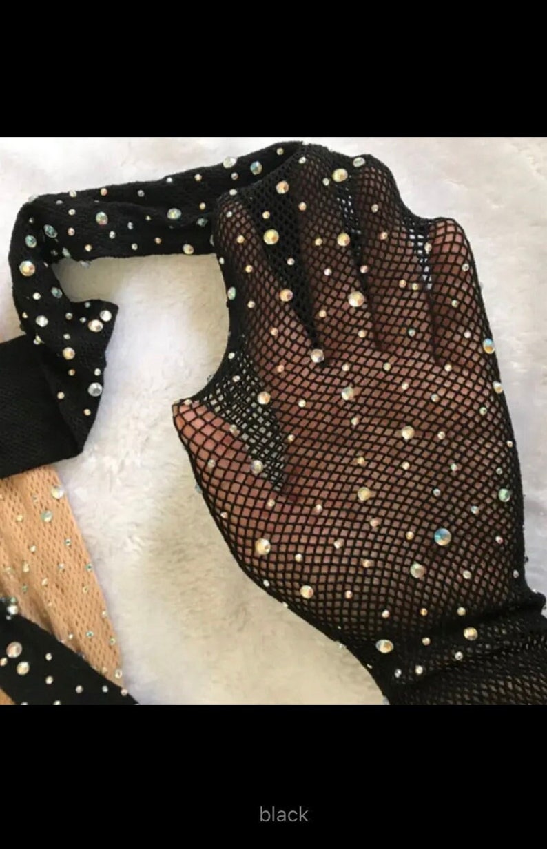 Rhinestone Fishnet Diamanté Tights - Etsy