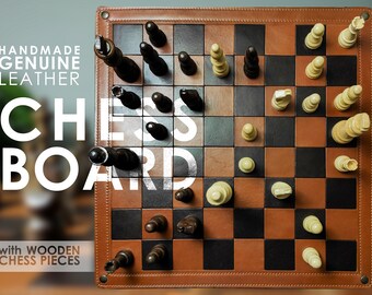 Leather Chess Board - Etsy
