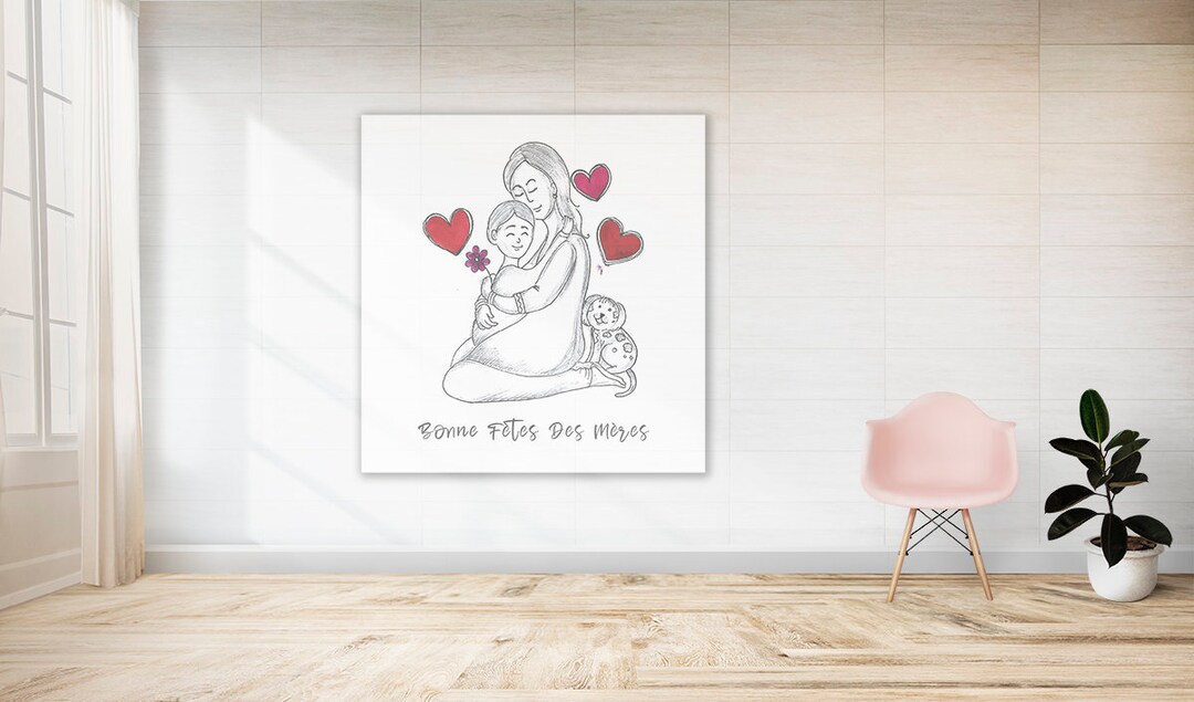 Bonne Fetes Des Meres Dessin Imprimable | Fetes Des Meres Art Murale ...