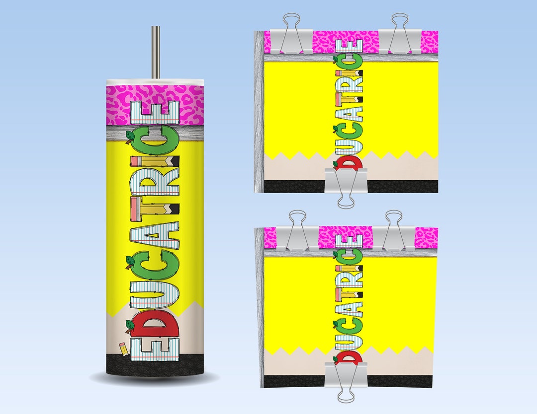Dessin Tumbler Educatrice,french Sublimation Tumbler,teacher ...