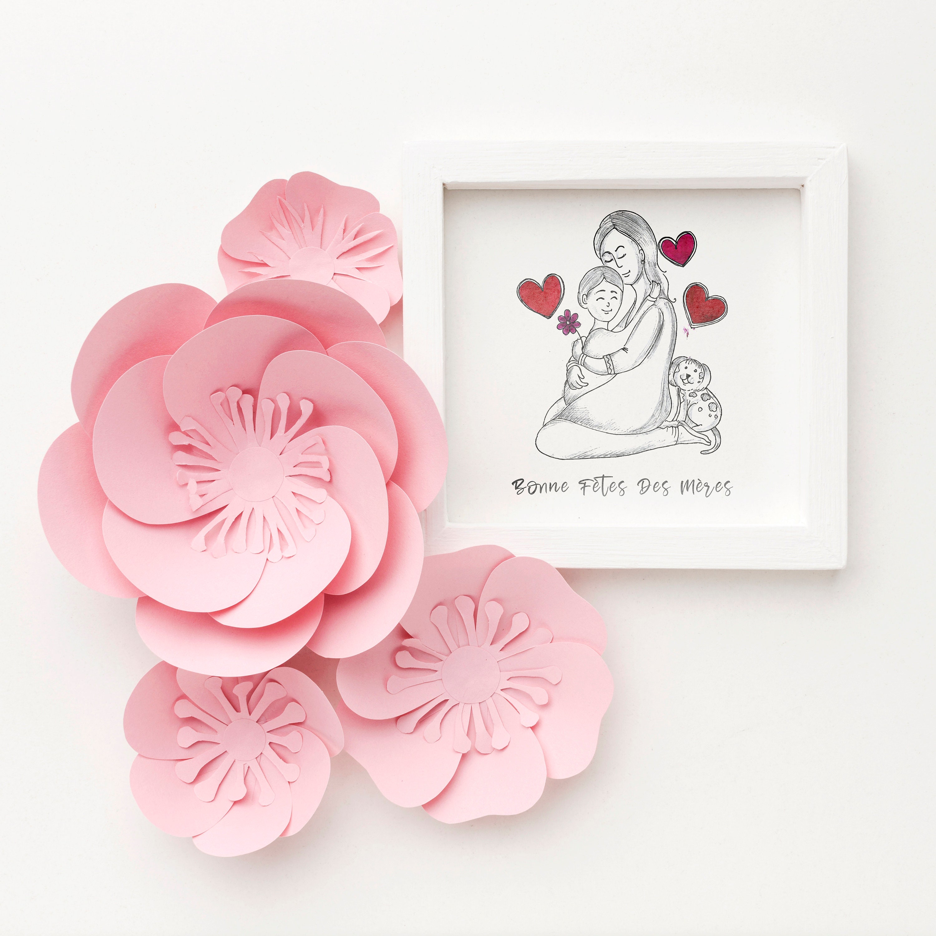 Bonne Fetes Des Meres Dessin Imprimable Fetes Des Meres Art Murale SVG ...