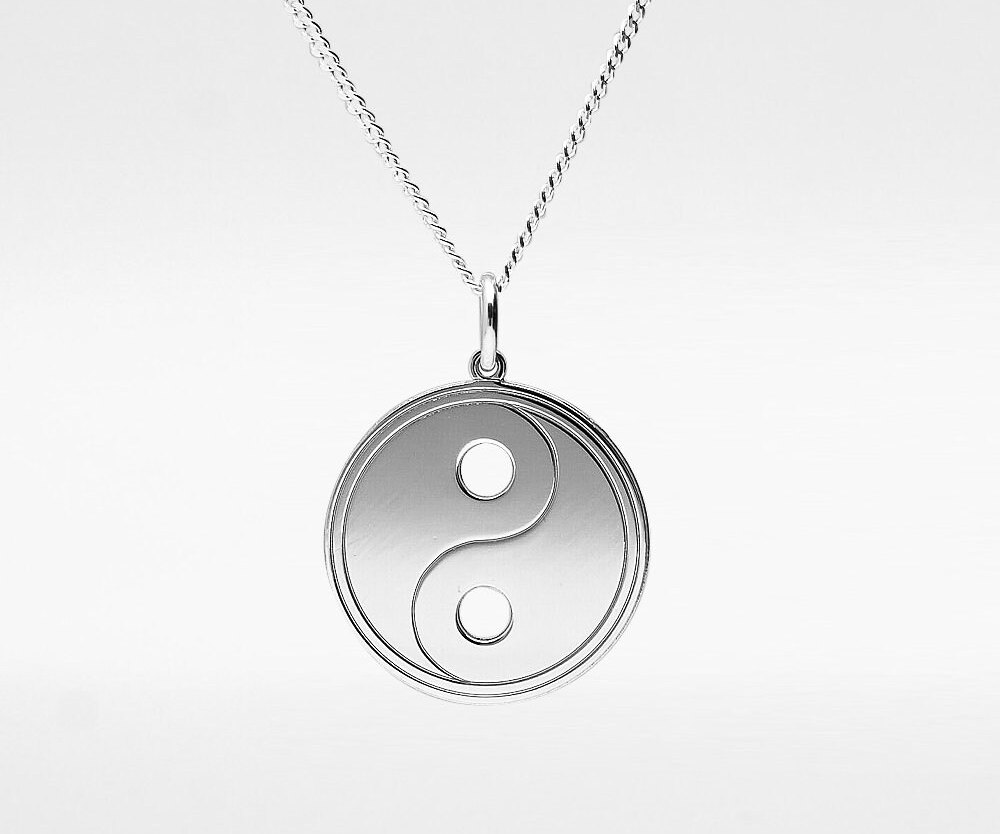 Yin Yang Necklace, Sterling Silver, Pendant, Spiritual Symbol, Order ...