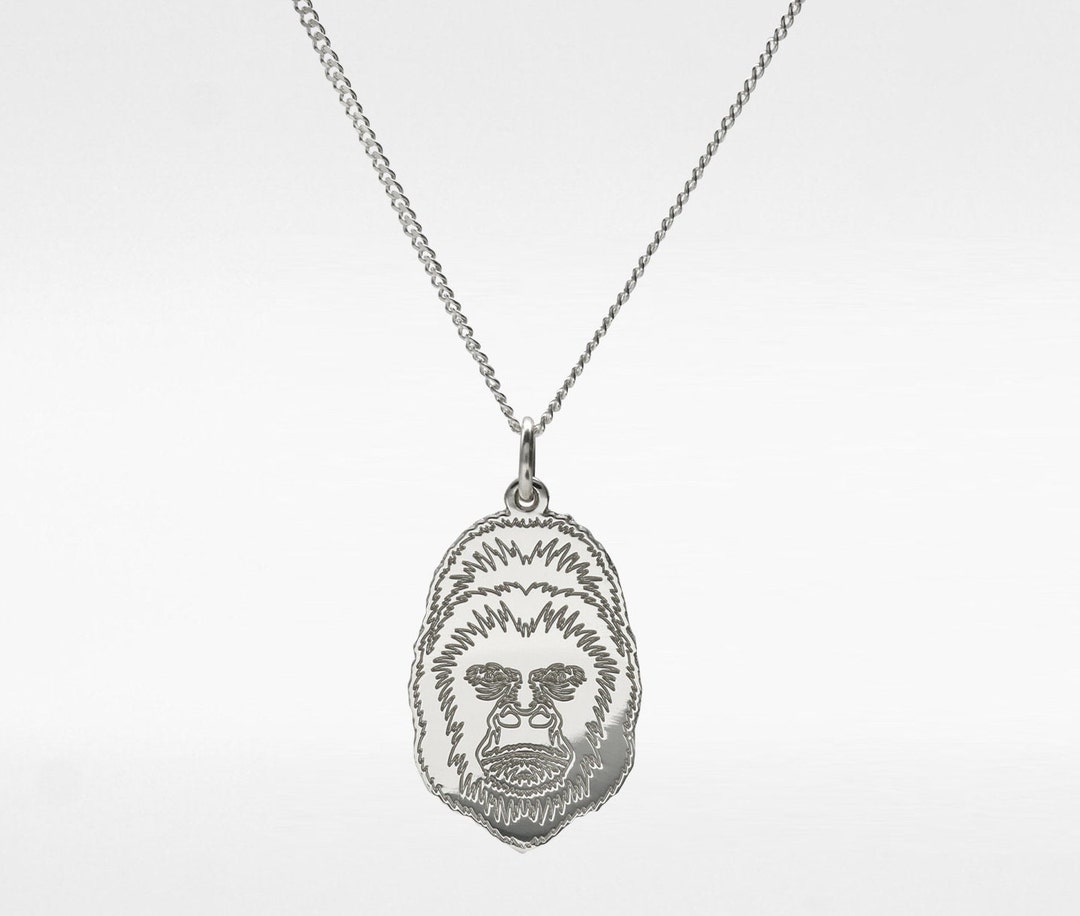 Gorilla Necklace, 925 Sterling Silver, Rainforest Animals, Nature ...