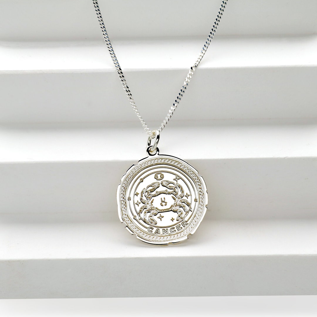 Cancer, 925 Sterling Silver, Star Sign, Astrological, Horoscope, Gift ...