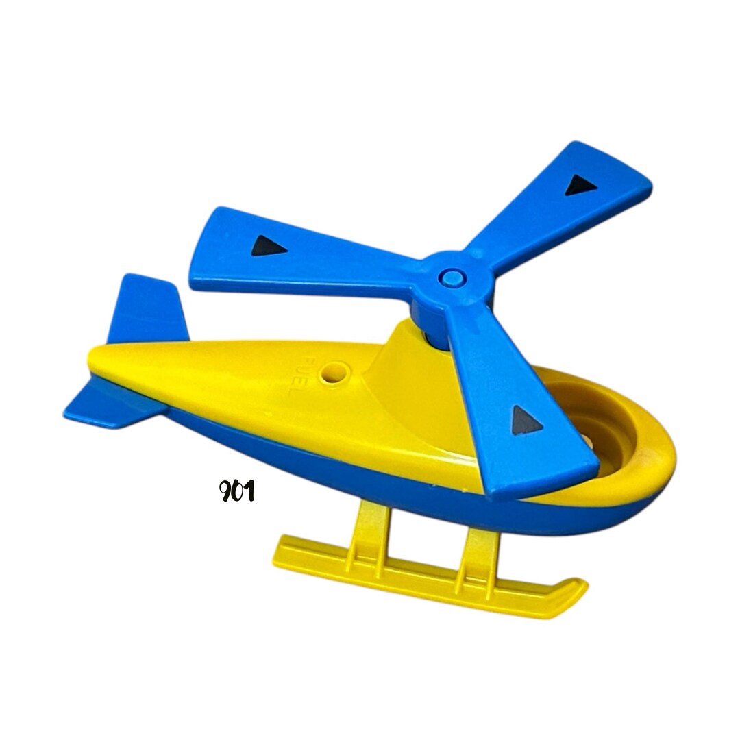 Fisher Price Little People Helicopter With Yellow Landing Gear Blue ...