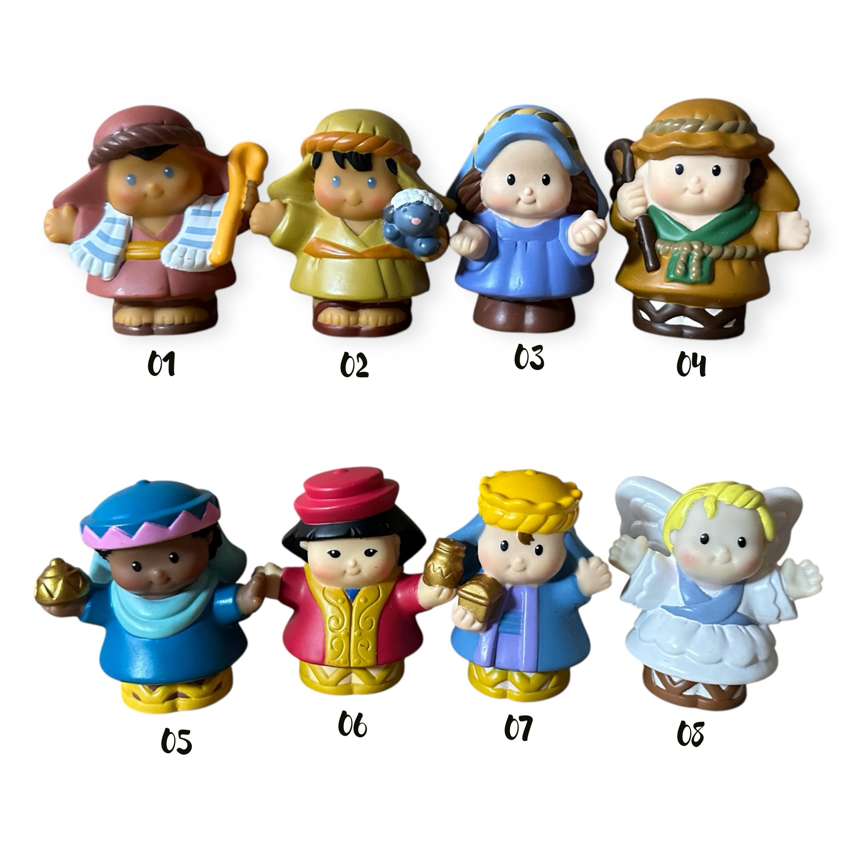Fisher Price Little People Figure Joseph Mary Shepherd Jesus Reindeer ...