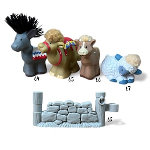 Fisher Price Little People Figure Joseph Mary Shepherd Jesus Reindeer ...