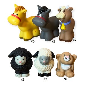 Fisher Price Little People Bird Bunny Chicken Rooster Horse Cow Pig ...