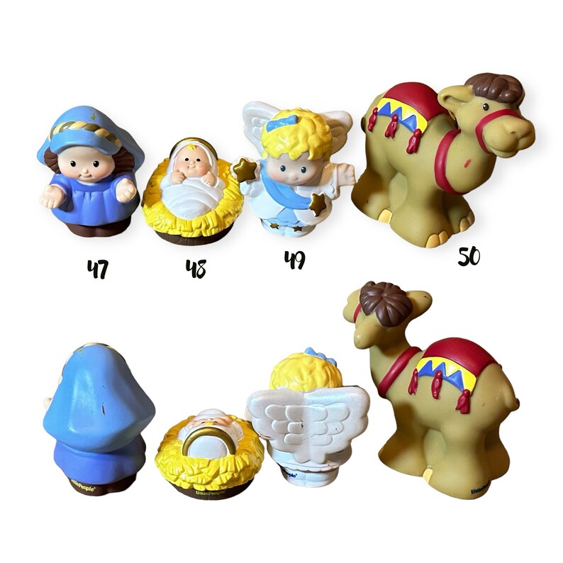 Fisher Price Little People Figure Joseph Mary Shepherd Jesus Reindeer ...