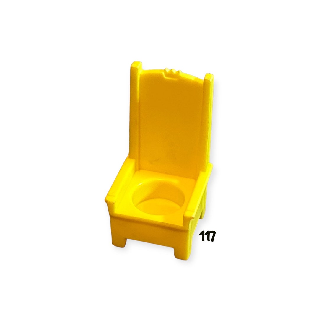 Fisher Price Little People Yellow Throne Tall Chair for King Queen ...