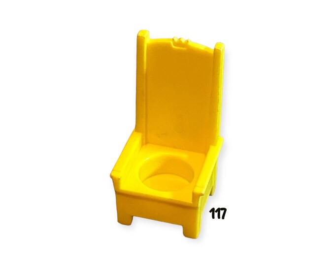 Fisher Price Little People Yellow Throne Tall Chair for King Queen ...