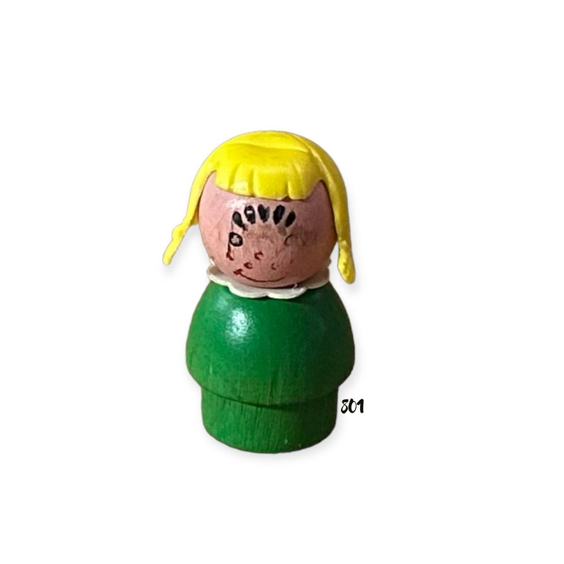Fisher Price Little People Figure Green Girl With Freckles Pigtails ...
