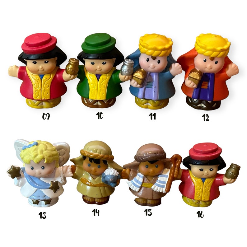Fisher Price Little People Figure Joseph Mary Shepherd Jesus Reindeer ...
