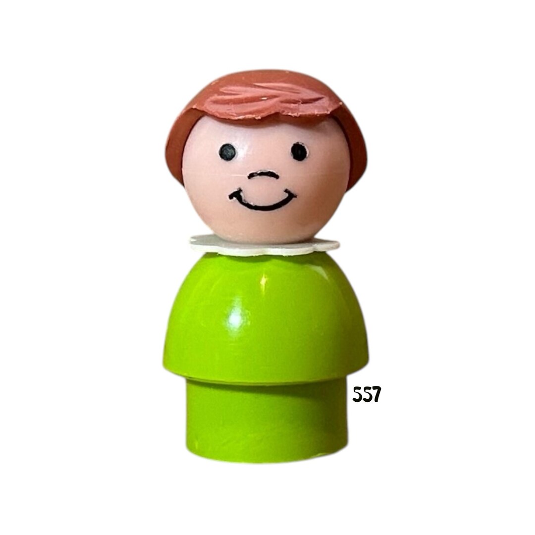 Fisher Price Little People Figure Girl Daughter Lime Green Body Vintage ...