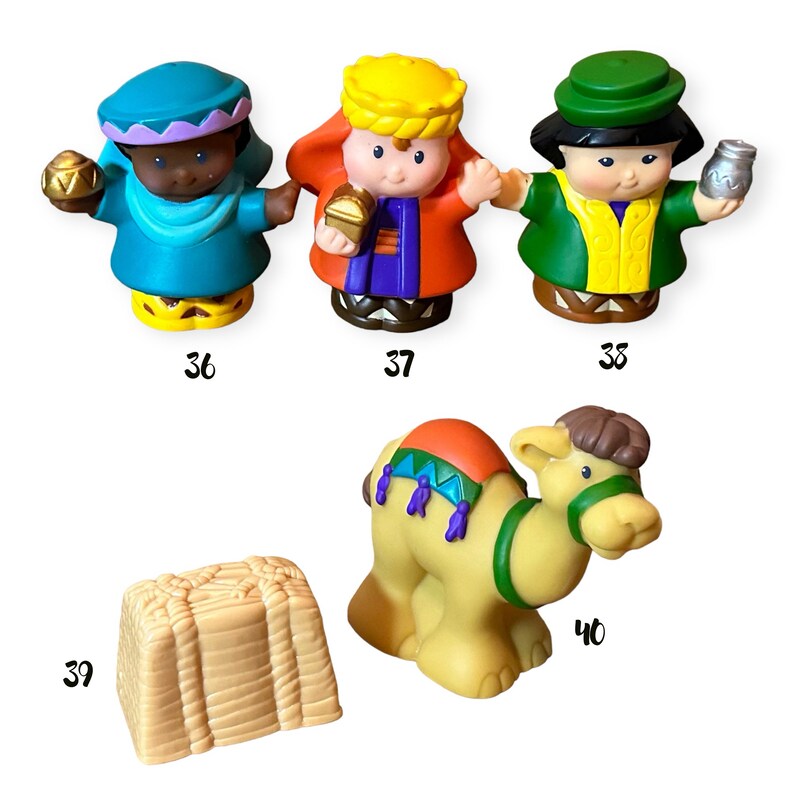 Fisher Price Little People Figure Joseph Mary Shepherd Jesus Reindeer ...