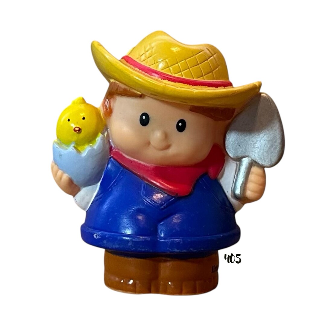Fisher Price Little People Figure Farmer Boy Eddie With Chick Shovel ...