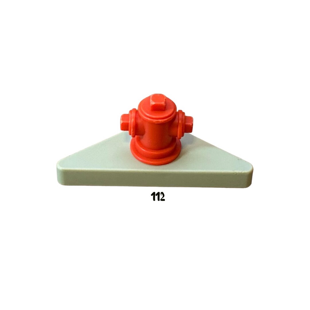 Fisher Price Little People Fire Hydrant Triangular Red Grey Sidewalk ...