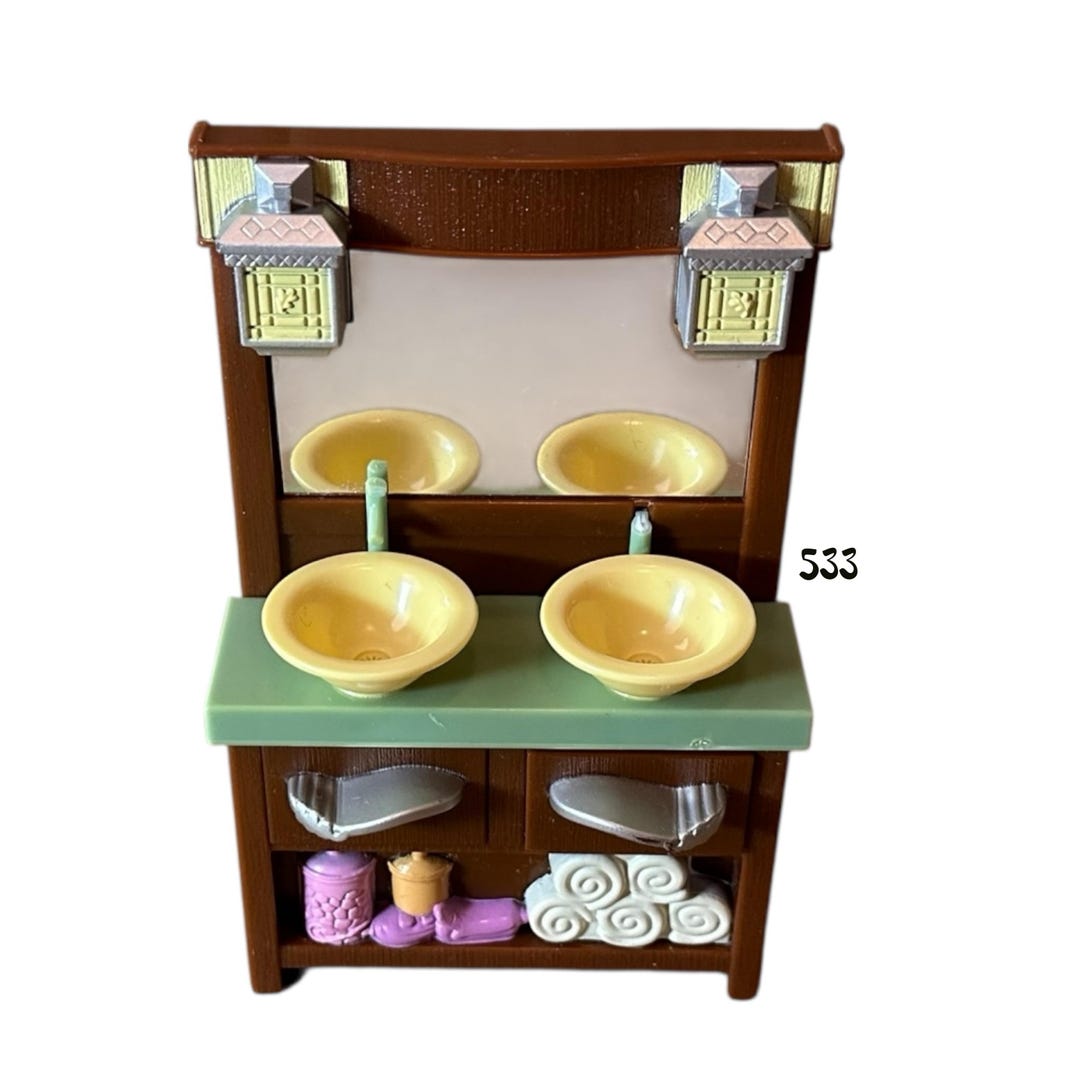 Vintage 2006 Fisher Price Loving Family Dollhouse Bathroom Vanity With ...