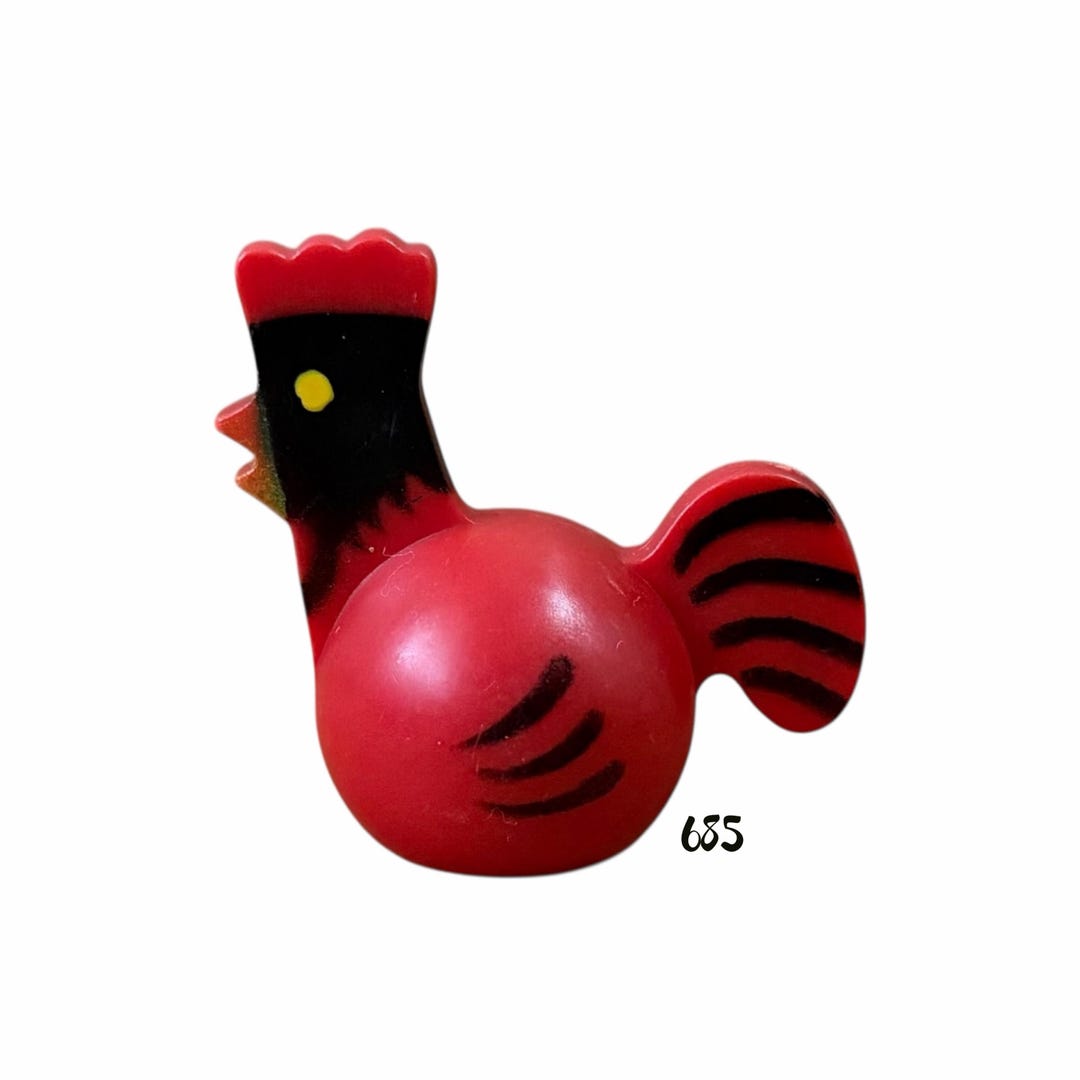 Vintage Fisher Price Little People Red Chicken Rooster | #915 Farm Barn ...