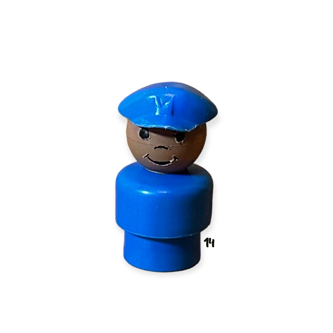 Fisher Price Little People Figure AA Blue Pilot Mailman Mail Man Post ...
