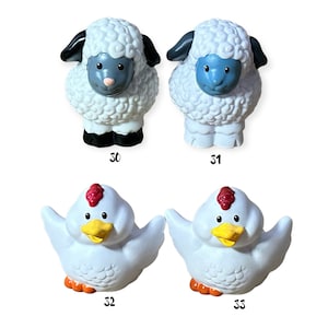 Fisher Price Little People Bird Bunny Chicken Rooster Horse Cow Pig ...
