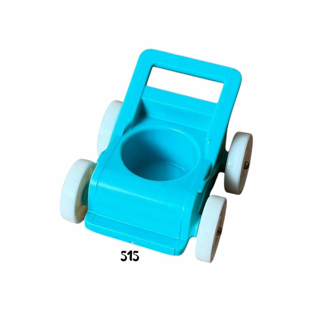 Vintage Fisher Price Little People Turquoise Baby Stroller | Play ...