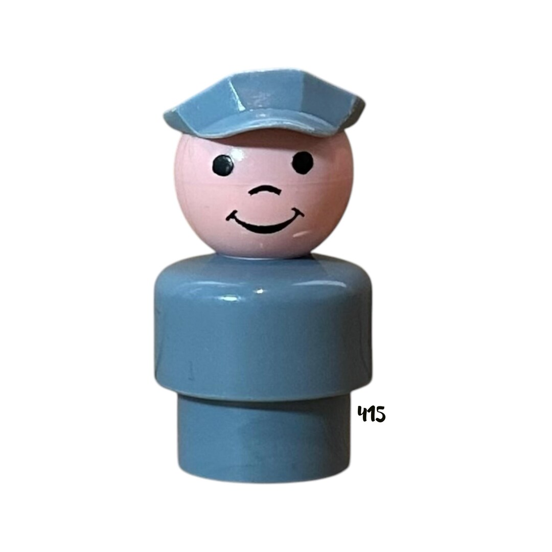 Fisher Price Little People Figure Mailman Boy With Gray Cap Vintage Toy ...