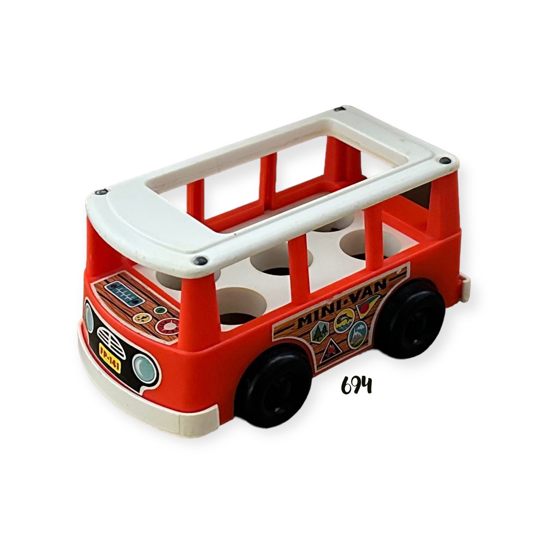 Fisher Price Little People 141 Minivan School Bus With Lithograph Mini ...