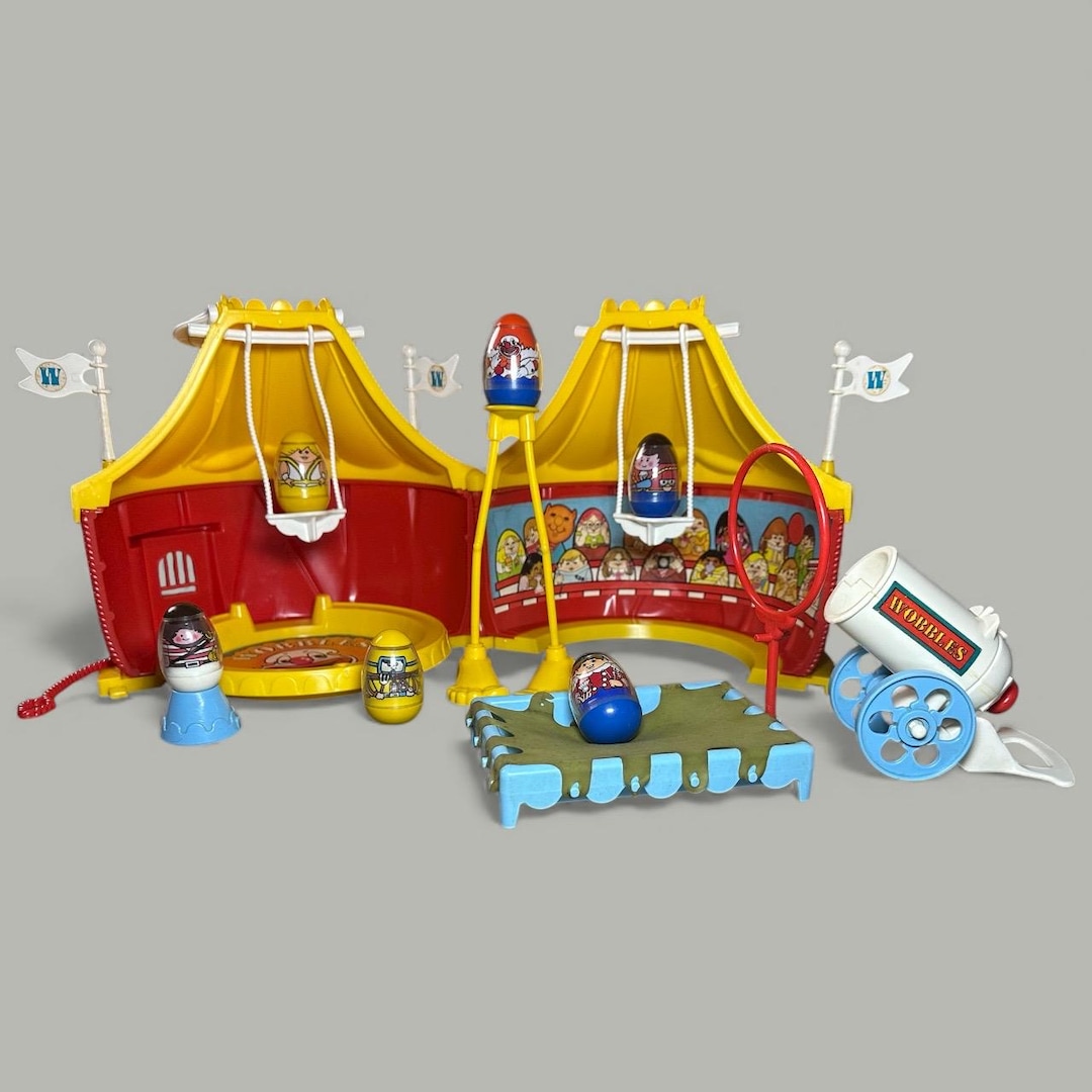 Vintage Playskool Weeble Wobbles Circus Tent Playset | 1970’s Carry ...