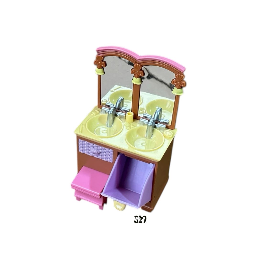 Vintage 2006 Fisher Price Loving Family Dollhouse Bathroom Vanity With ...