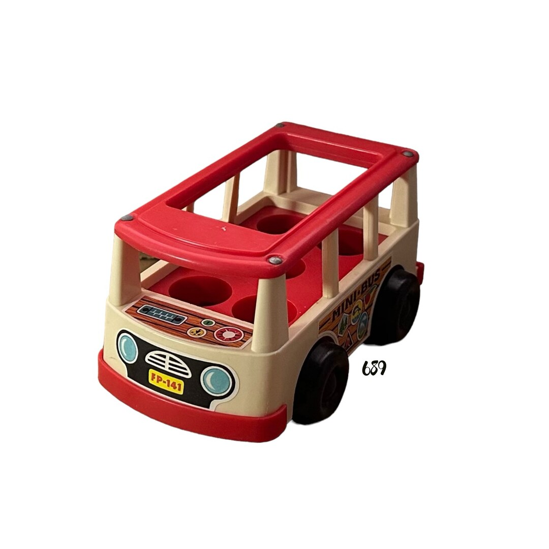 Fisher Price Little People 141 Minivan School Bus With Lithograph Mini ...