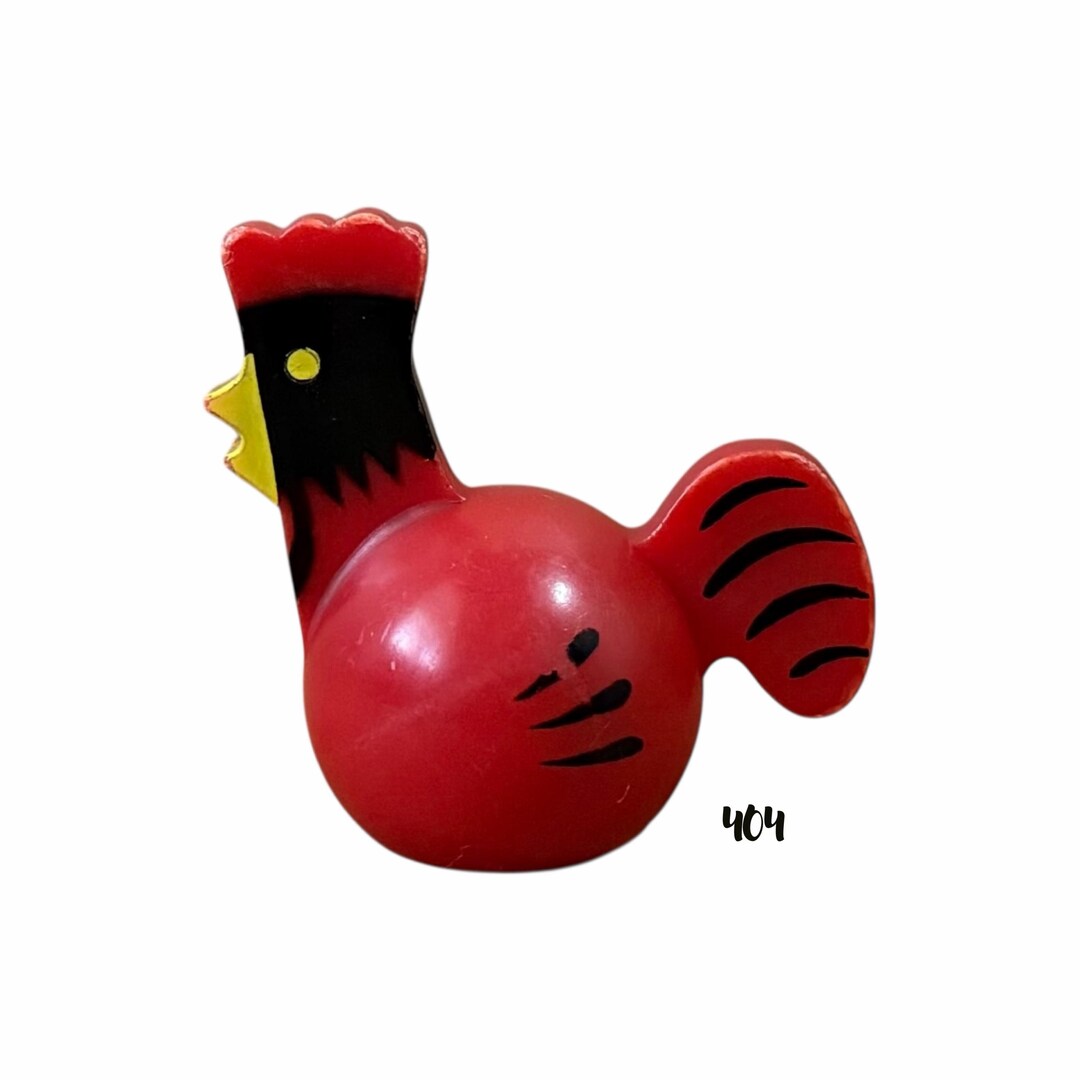 Vintage Fisher Price Little People Red Chicken Rooster | #915 Farm Barn ...