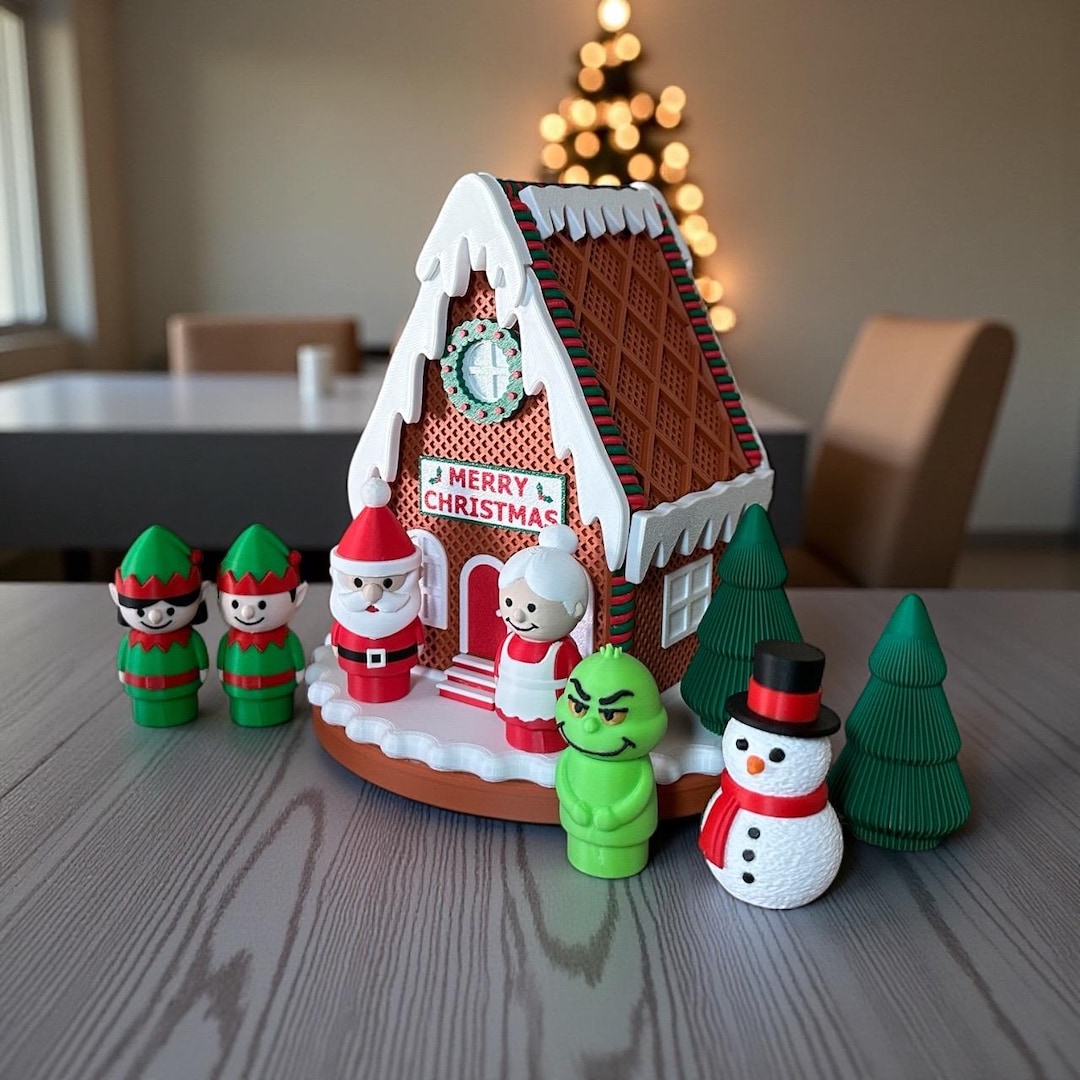 Limited Edition Holiday Gingerbread House Set | 3D Printed Christmas ...
